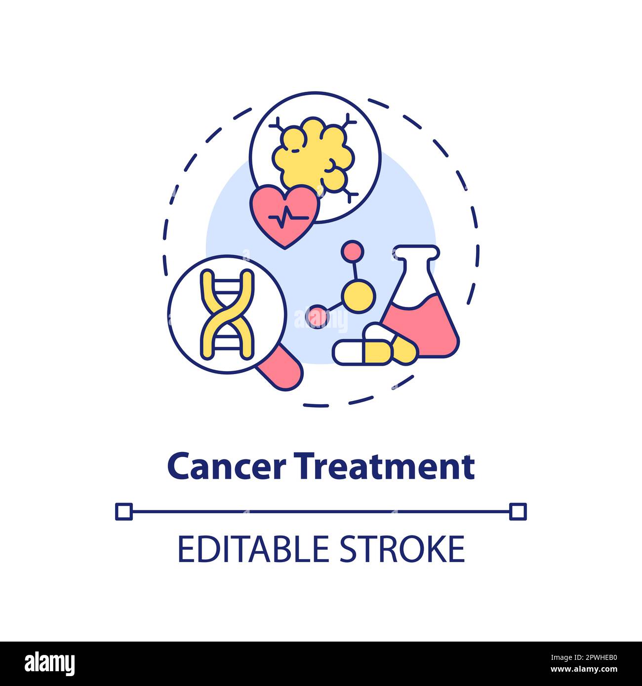 Cancer treatment concept icon Stock Vector Image & Art - Alamy Cancer treatment concept icon Stock Vector Image & Art - Alamy
