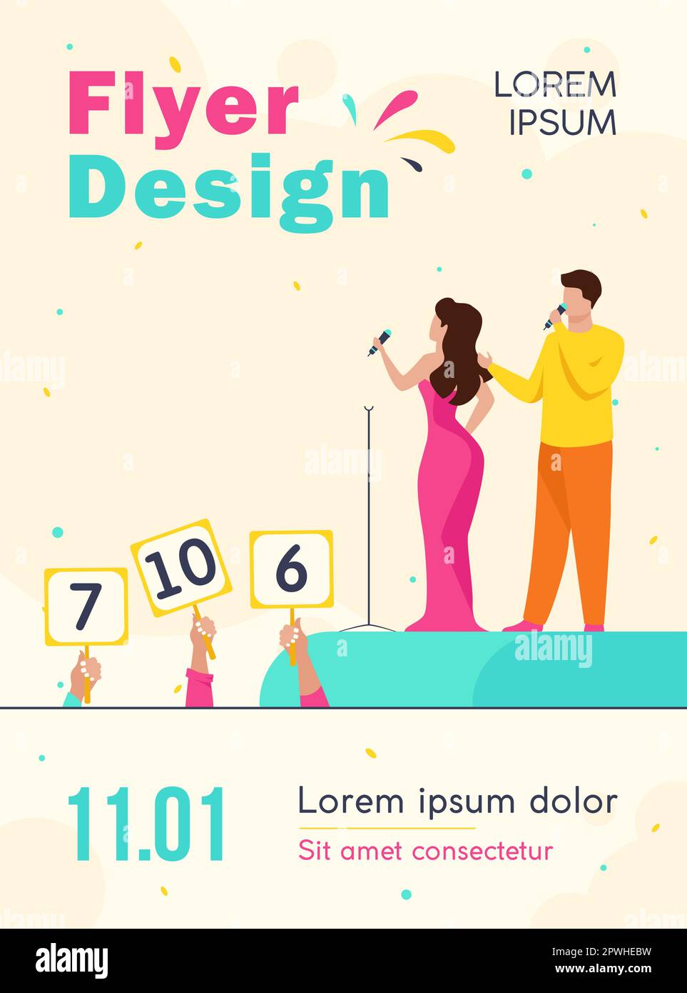 Duet singing on stage Stock Vector Image & Art - Alamy