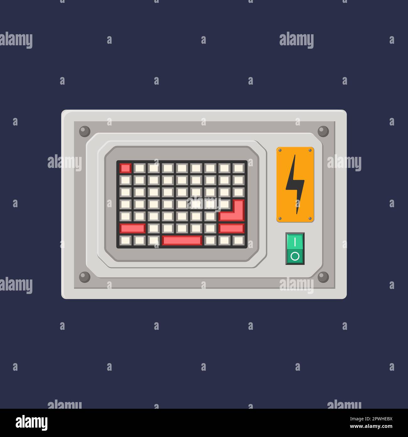 Control panel with buttons and switch illustration Stock Vector Image ...