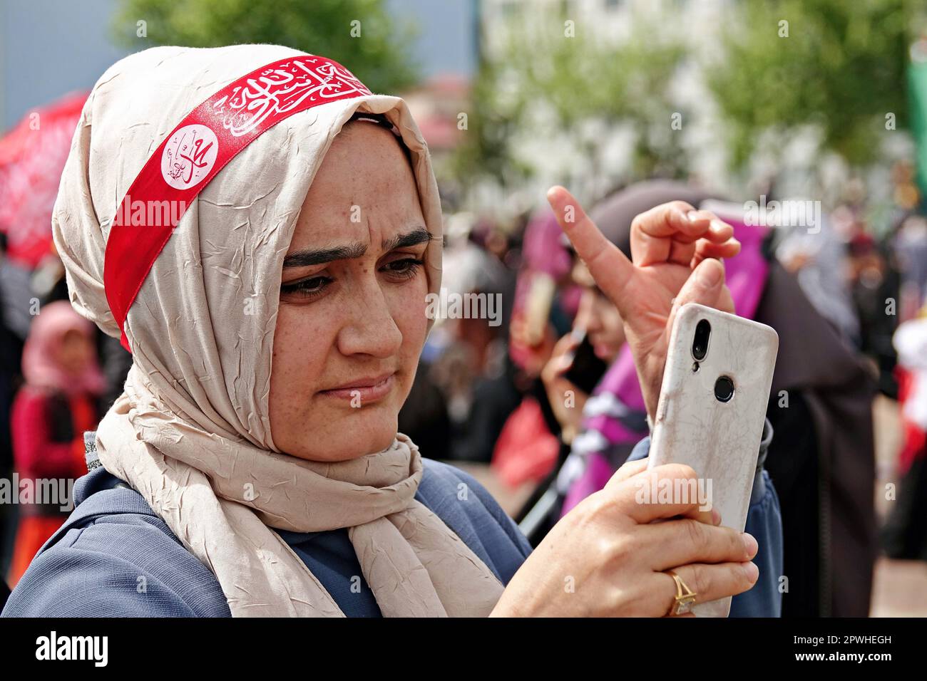 A woman is seen participating in the event celebrating the birthday of ...