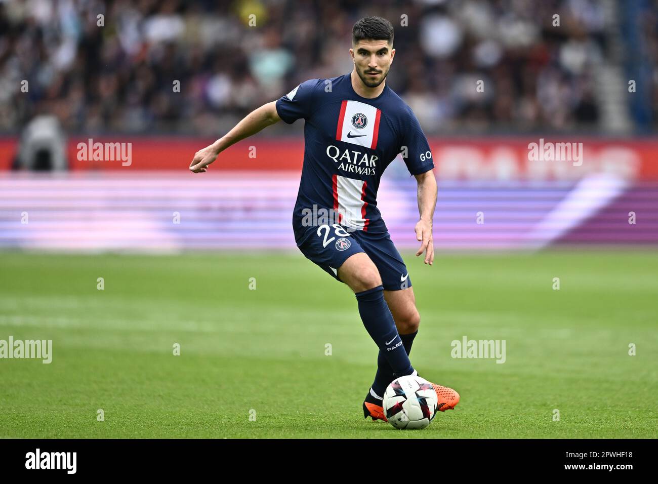 Paris, France. 30th Apr, 2023. PARIS, FRANCE - APRIL 30: Carlos Soler ...