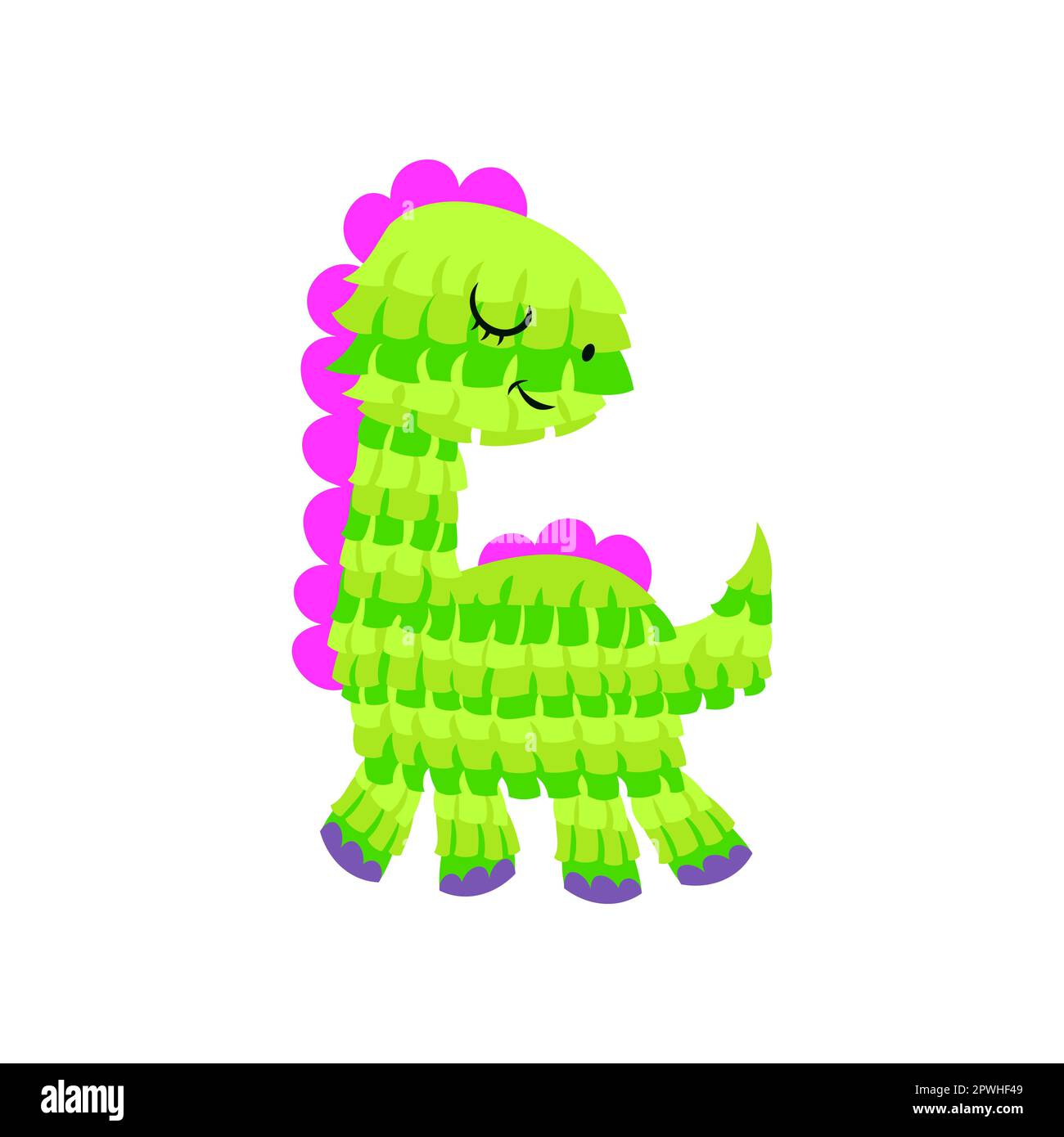 Cute Pinata Dinosaur Cartoon Character Vector Illustration Stock Vector Image And Art Alamy