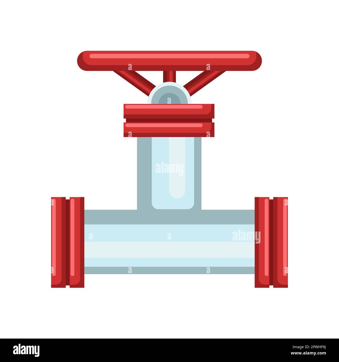 Pipe with valve side view vector illustration Stock Vector Image & Art ...