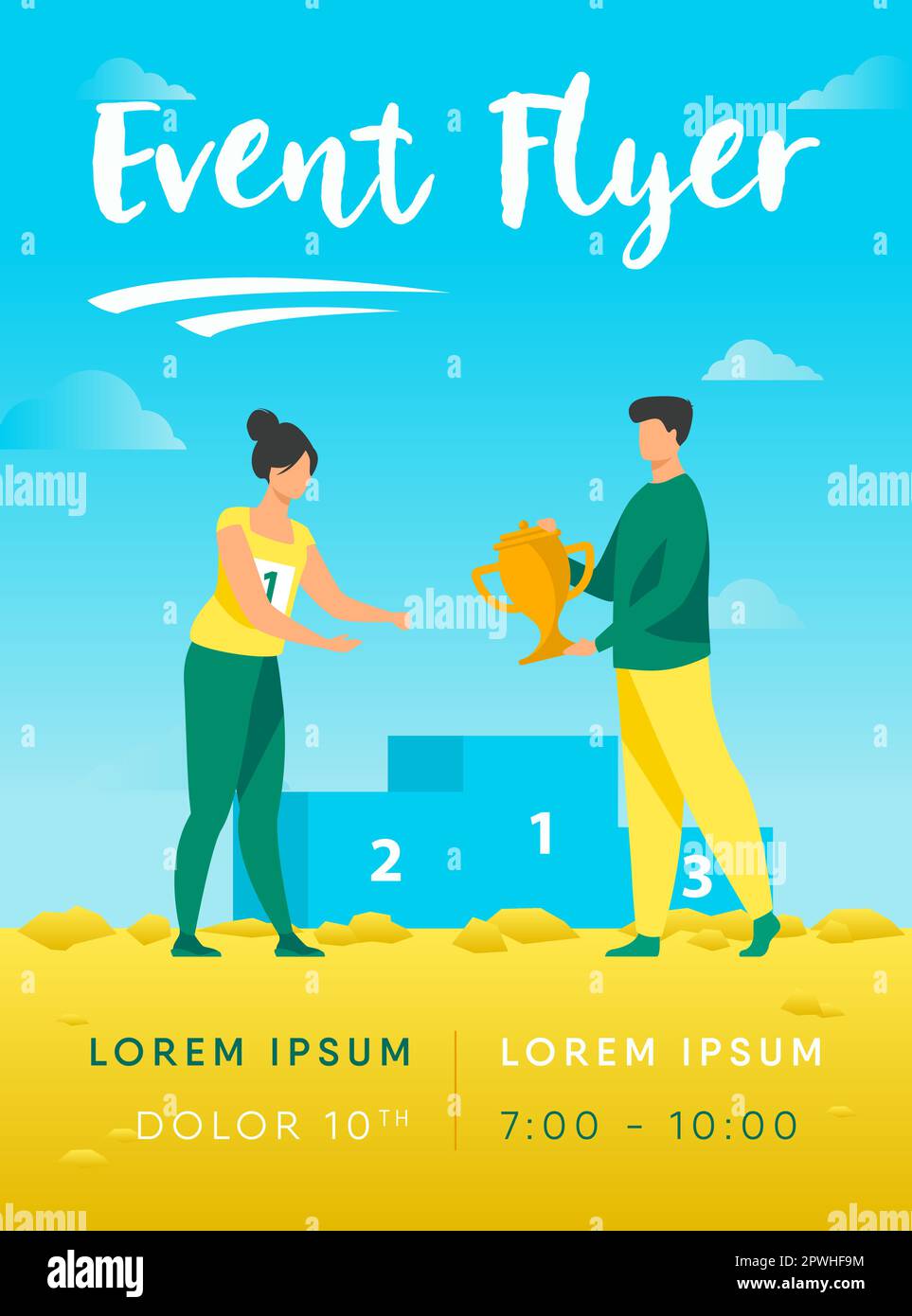 Female winner getting first hi-res stock photography and images - Alamy