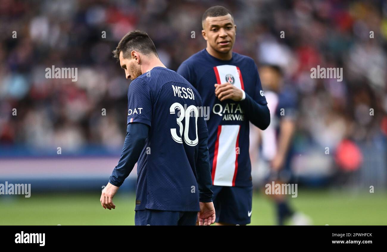 Paris, France. 30th Apr, 2023. PARIS, FRANCE - APRIL 30: Kylian Mbappe ...