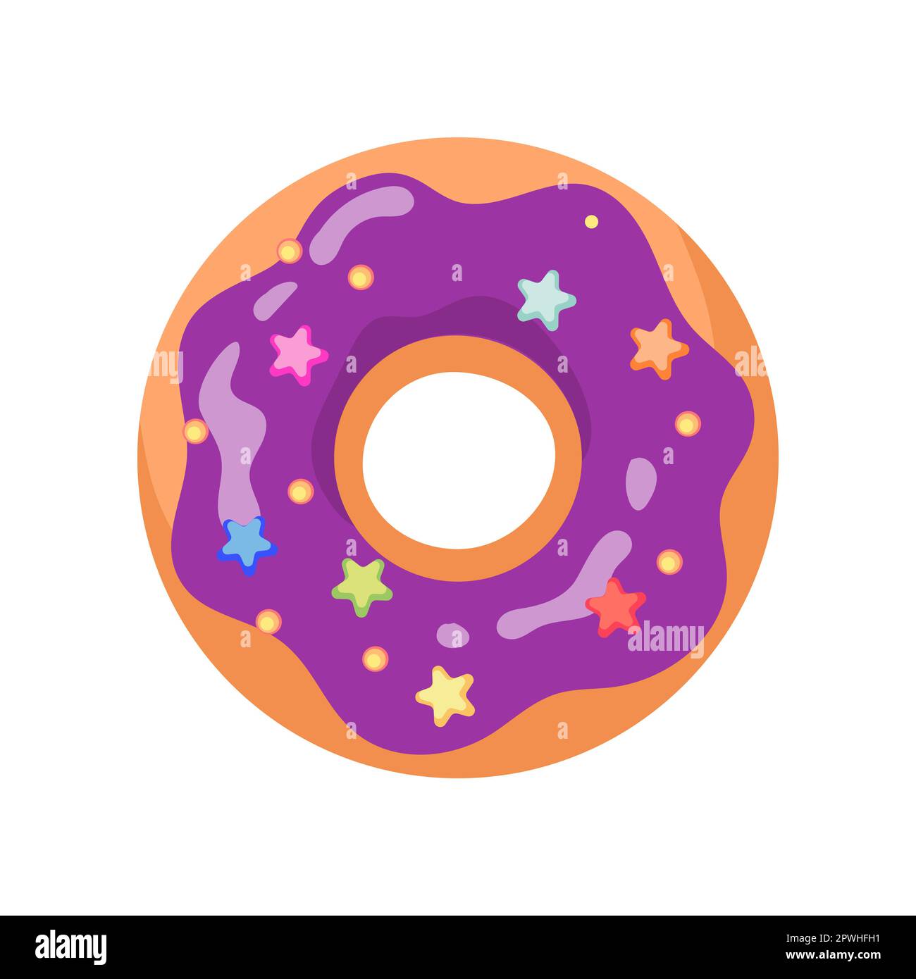 Celebration or party doughnut vector illustration Stock Vector Image ...