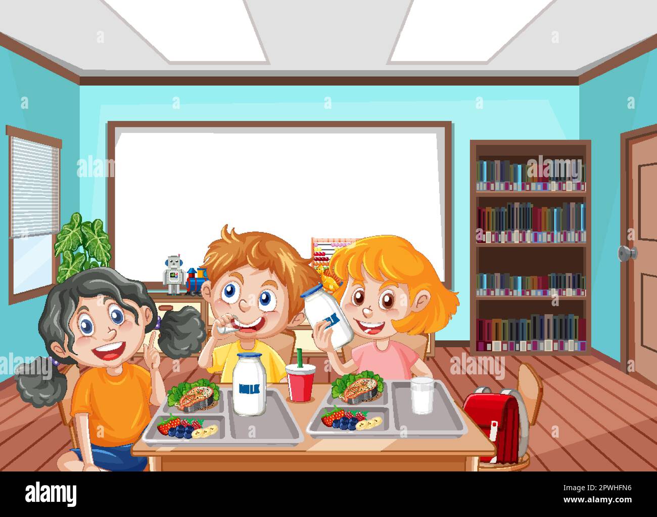 Kids mealtime Stock Vector Images - Alamy