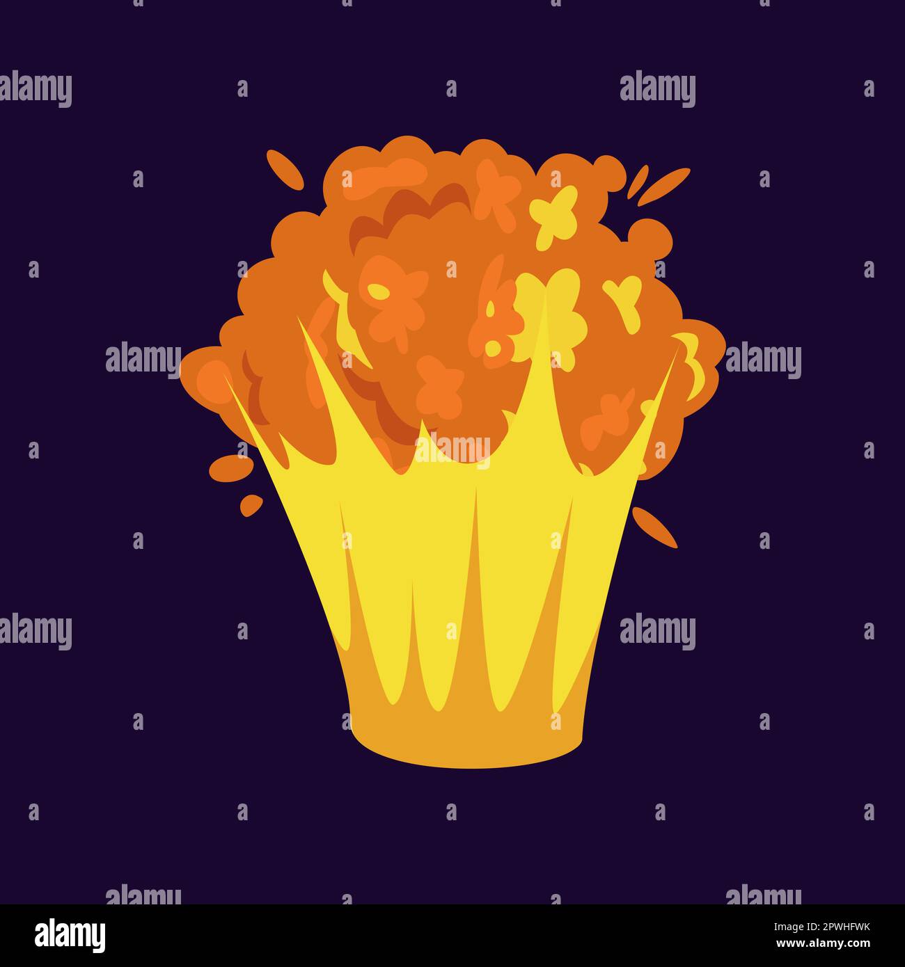 Explosion cloud flat vector illustration Stock Vector Image & Art - Alamy