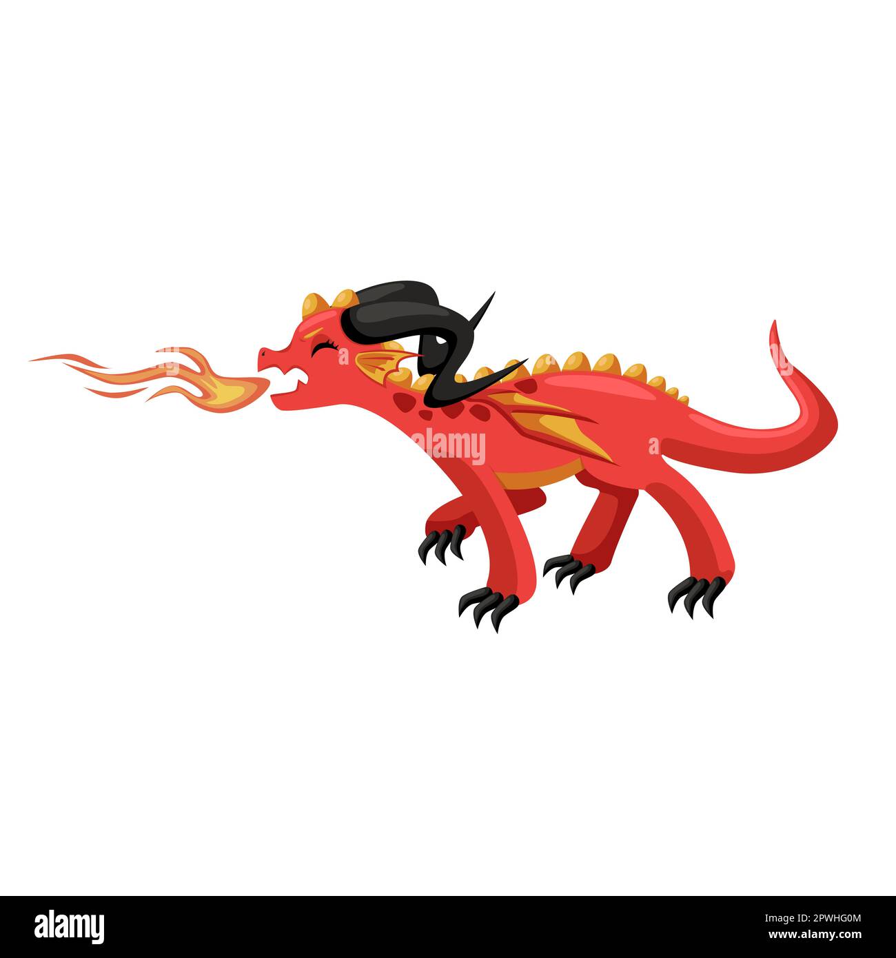 Dragon Breathing Fire Clipart