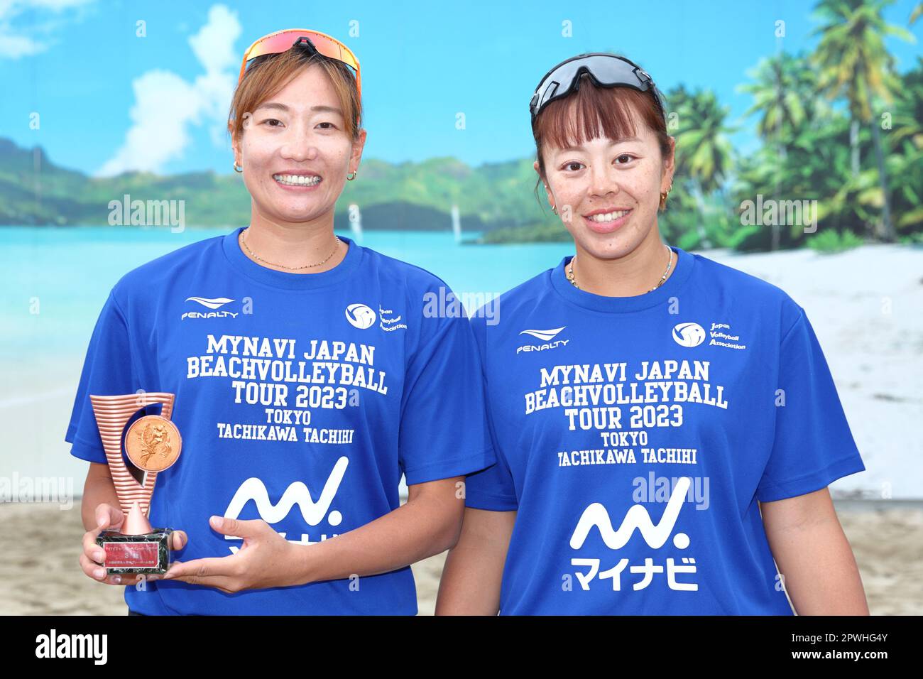 Tachihi Beach, Tokyo, Japan. 29th Apr, 2023. Asami Shiba & Saki Maruyama, APRIL 29, 2023 - Beach ...
