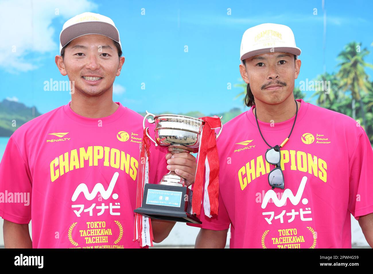 Tachihi Beach, Tokyo, Japan. 29th Apr, 2023. Yoshiumi Hasegawa & Masato ...