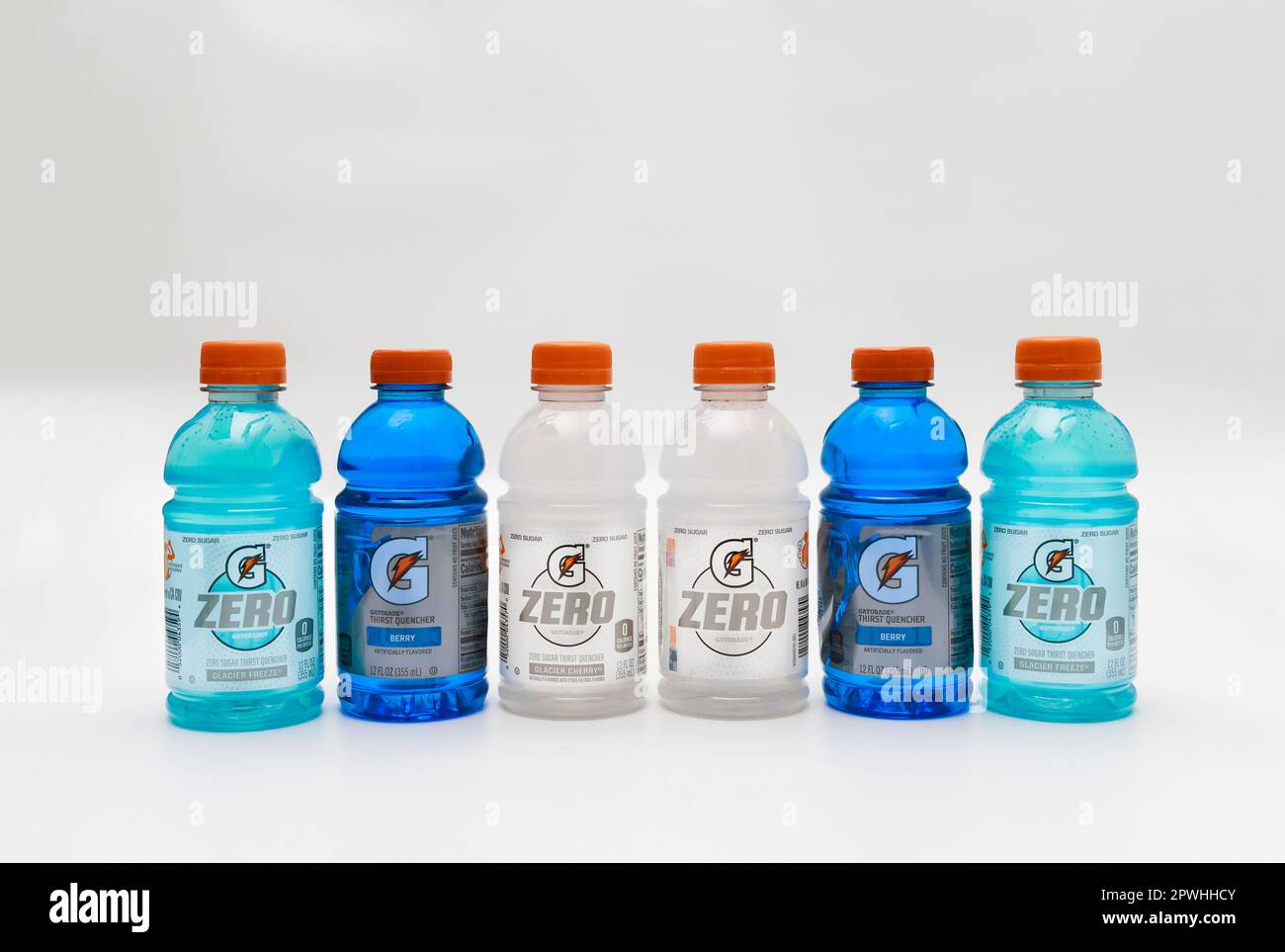 For staying hydrated, Gatorade sports drink contains electrolytes Stock ...