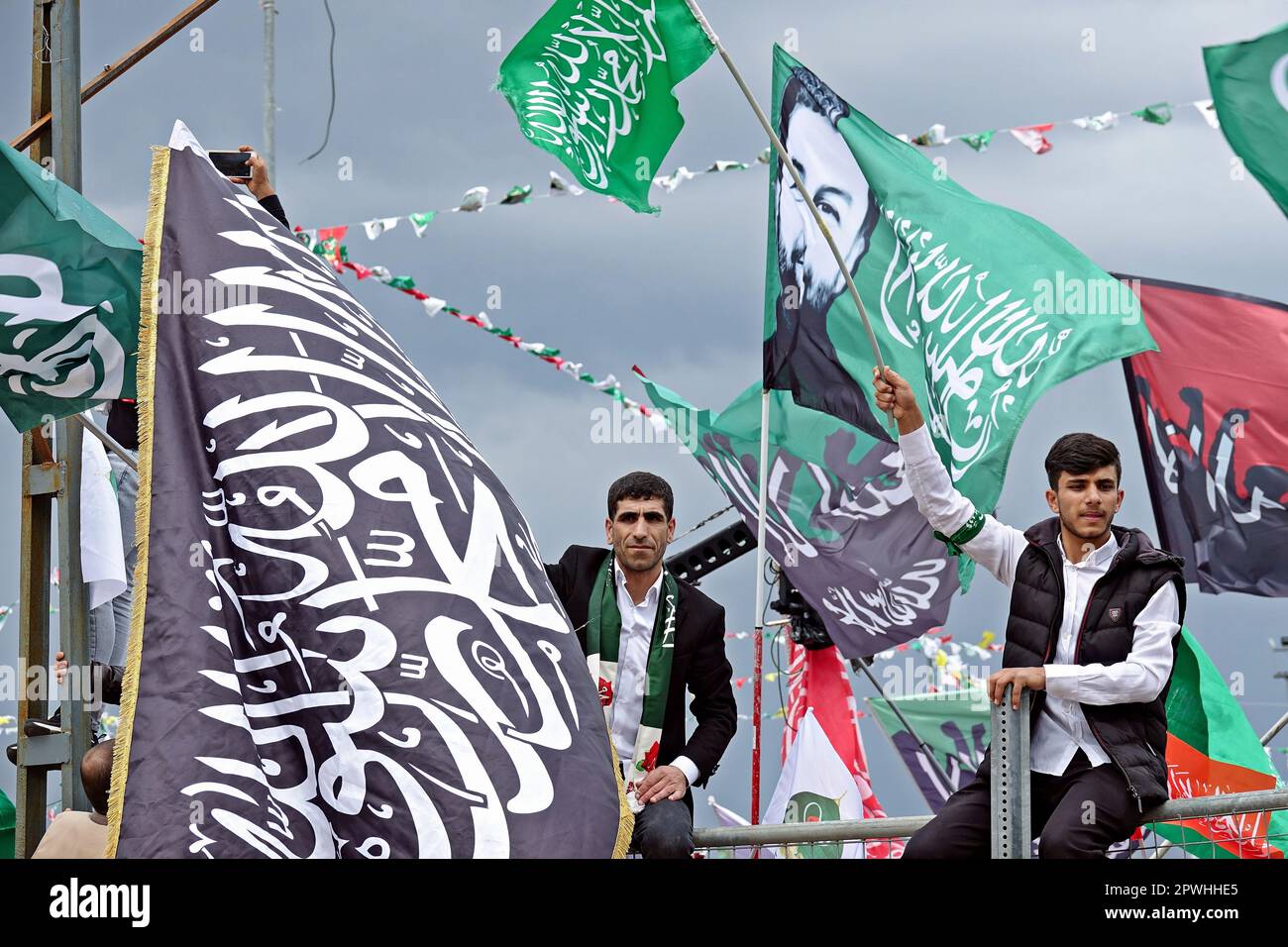 Participants of the birthday event of the Islamic Prophet Muhammad ...