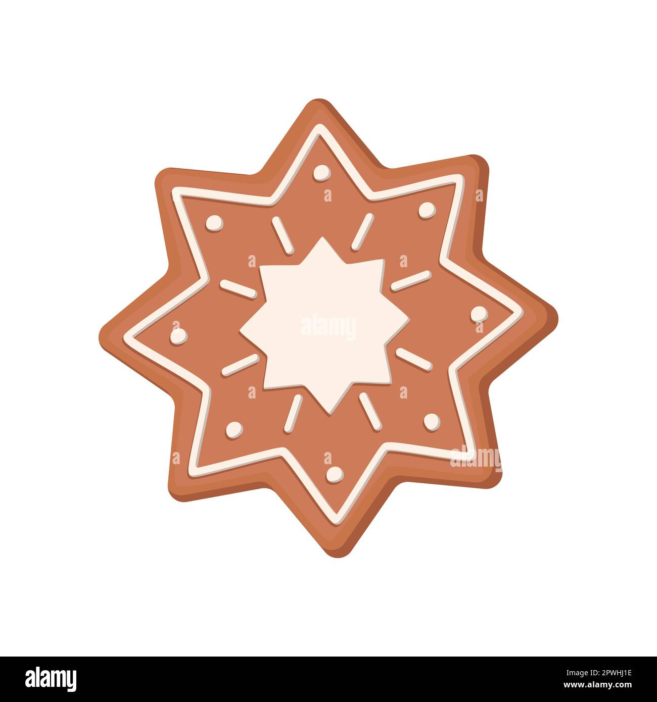 Gingerbread star shaped cookie Stock Vector Image & Art - Alamy