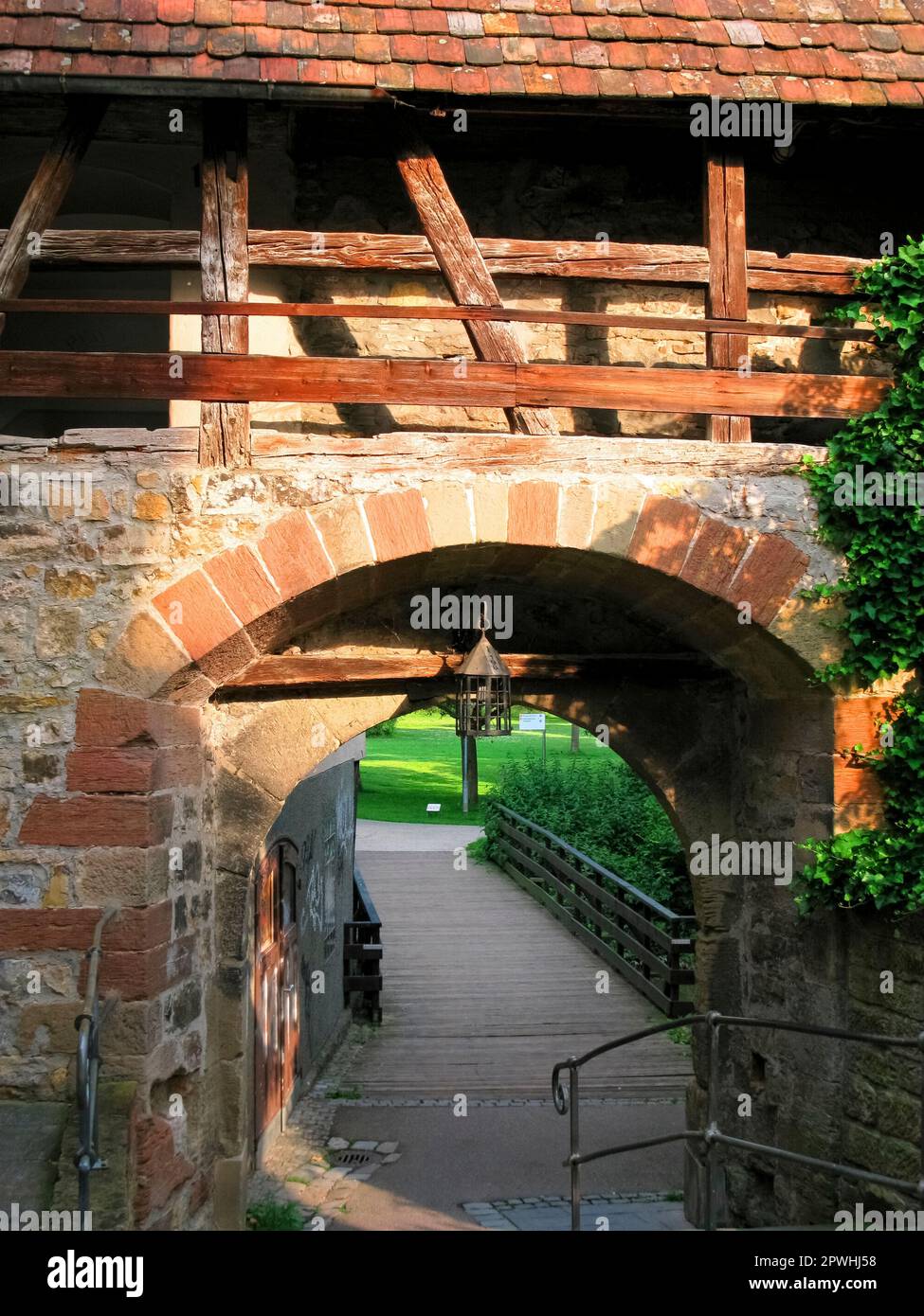 Old town wall gate, Waiblingen, Germany Stock Photo - Alamy