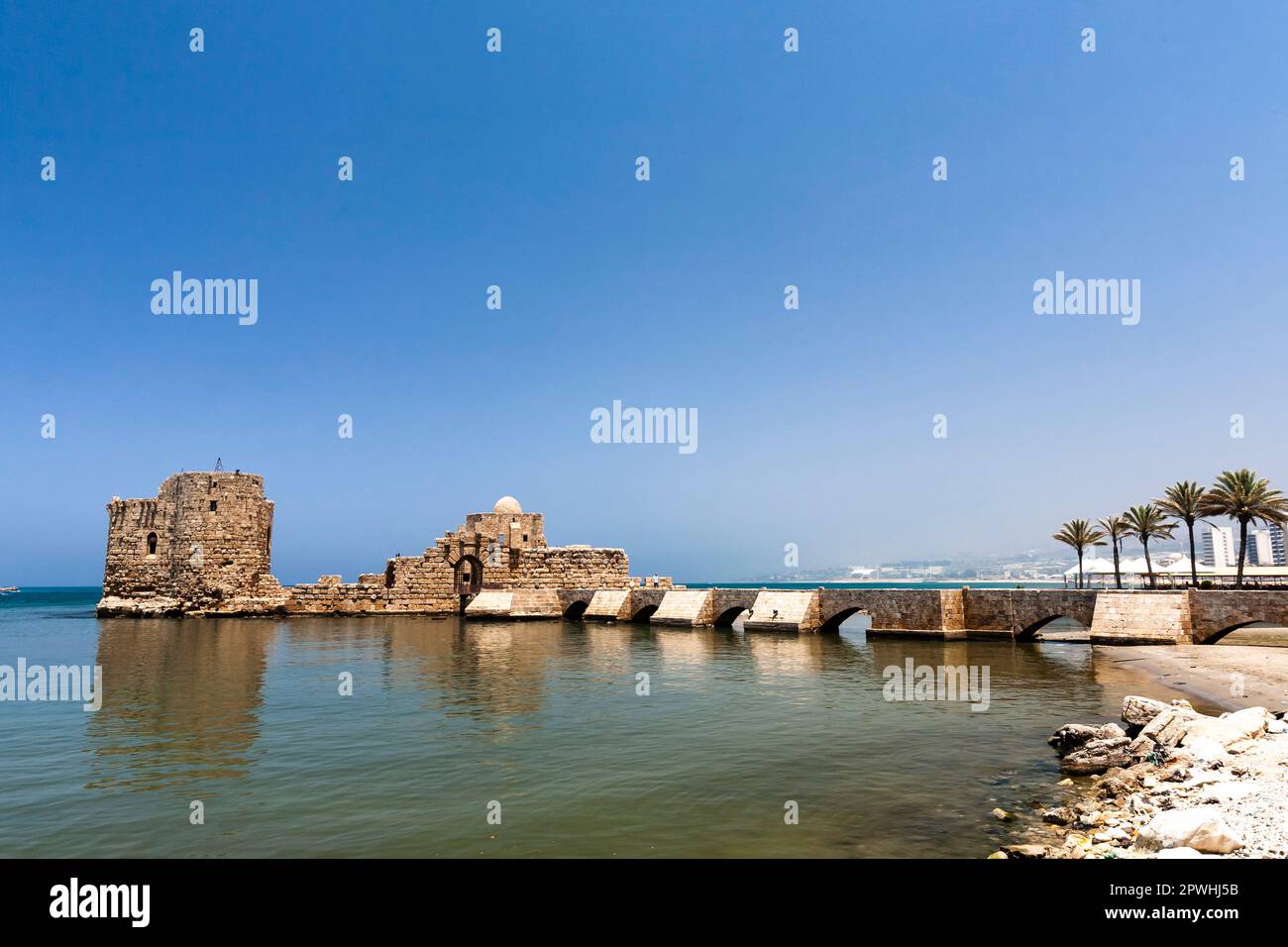 Sidon sea castle, Fortress of the holy land, Mediterranean sea ...