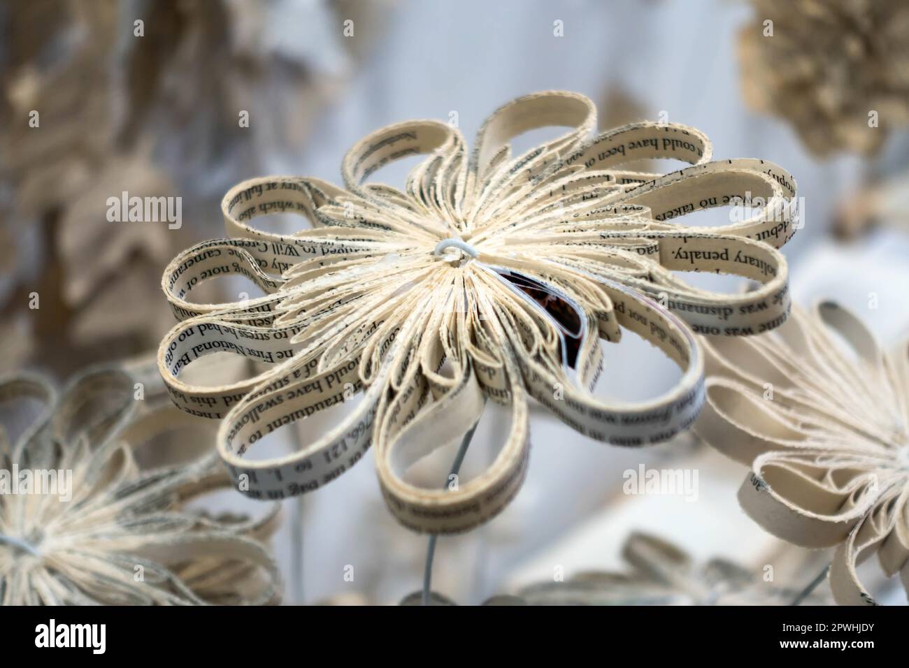 Artistic flower display made of paper at the Millennium Centre in ...