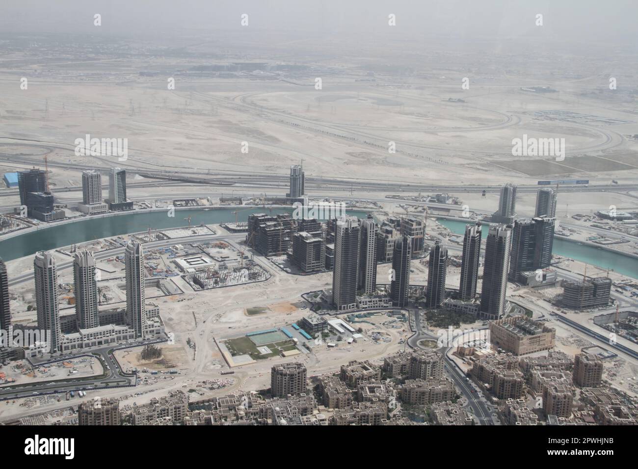 Dubai City High Rise Towers from above Stock Photo - Alamy