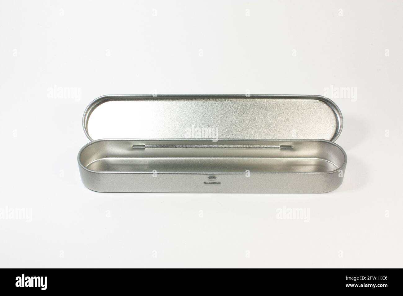 Empty metal long box on white background Stock Photo - Alamy