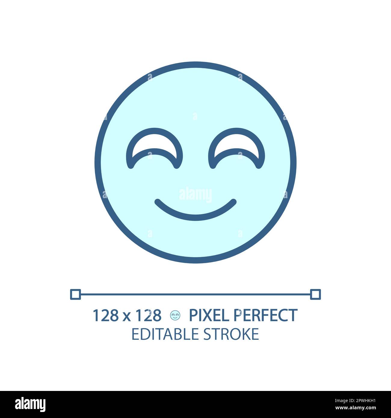 Smiling emoji pixel perfect RGB color icon Stock Vector Image & Art - Alamy