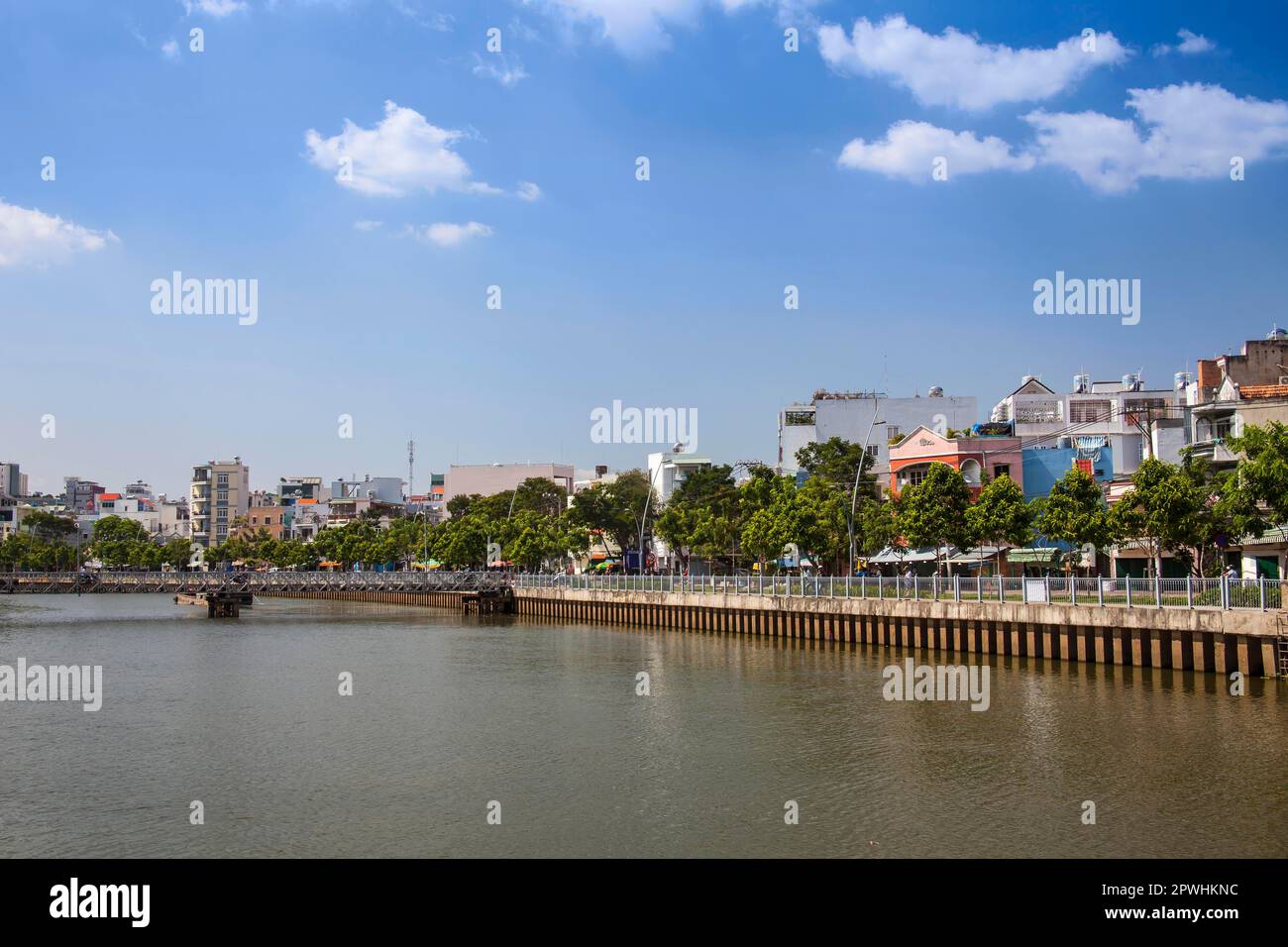 Cau Mong Pedestrian Bridge, Rach Ben Canal, Ho Chi Minh City Centre ...