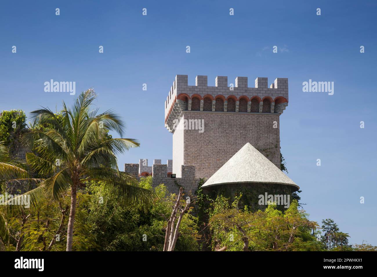 Castle tower, excursion castle at Sea Link hotel resort, Mui Ne, near ...