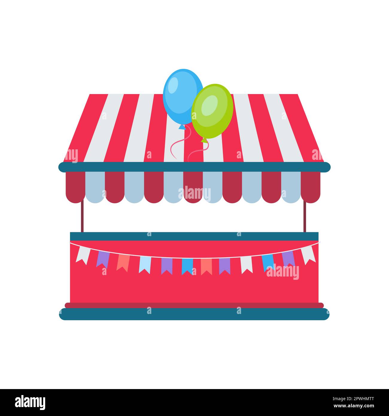 Amusement park stall flat vector illustration Stock Vector Image & Art - Alamy