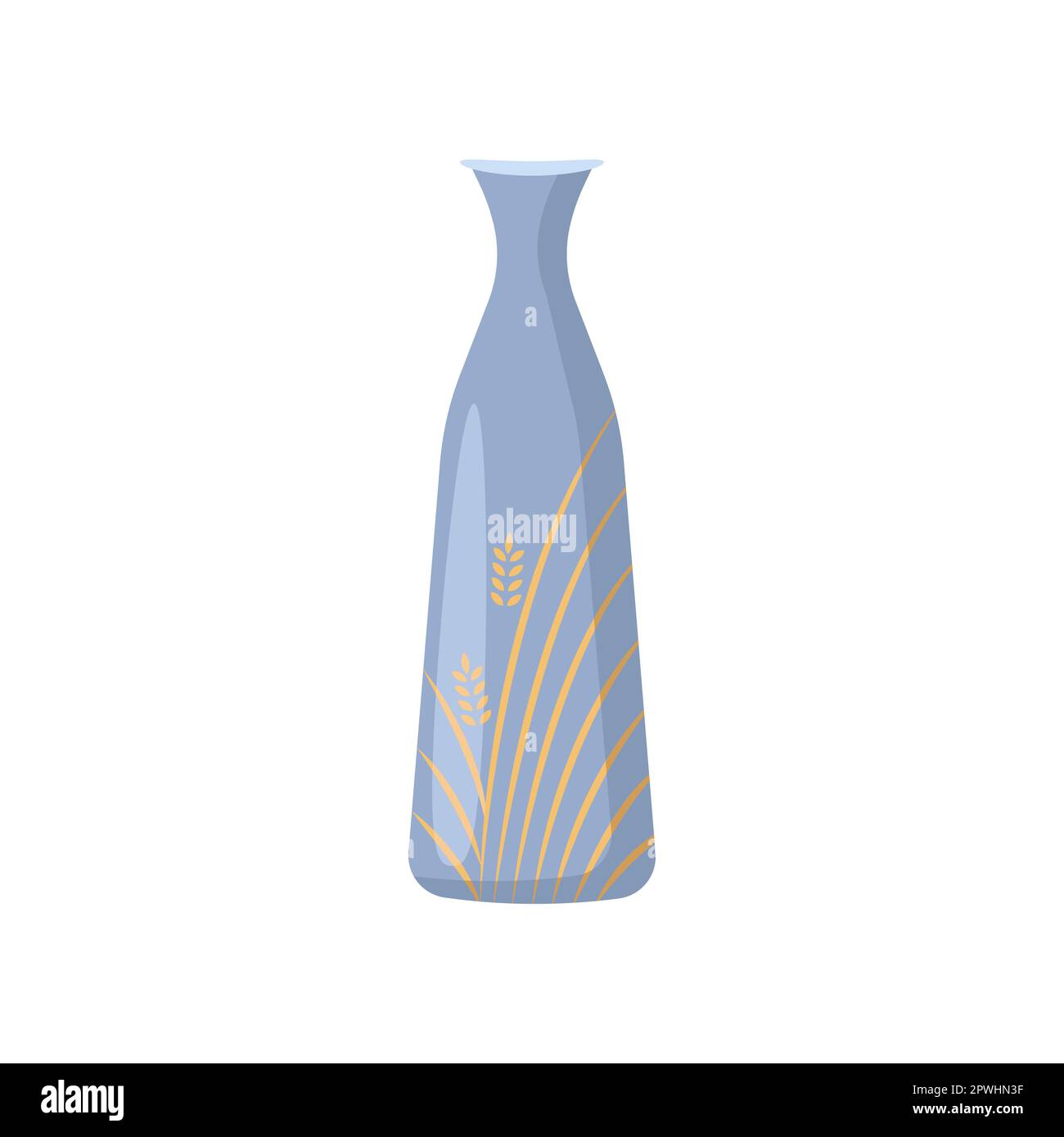 Blue and yellow vase cartoon illustration Stock Vector Image & Art - Alamy