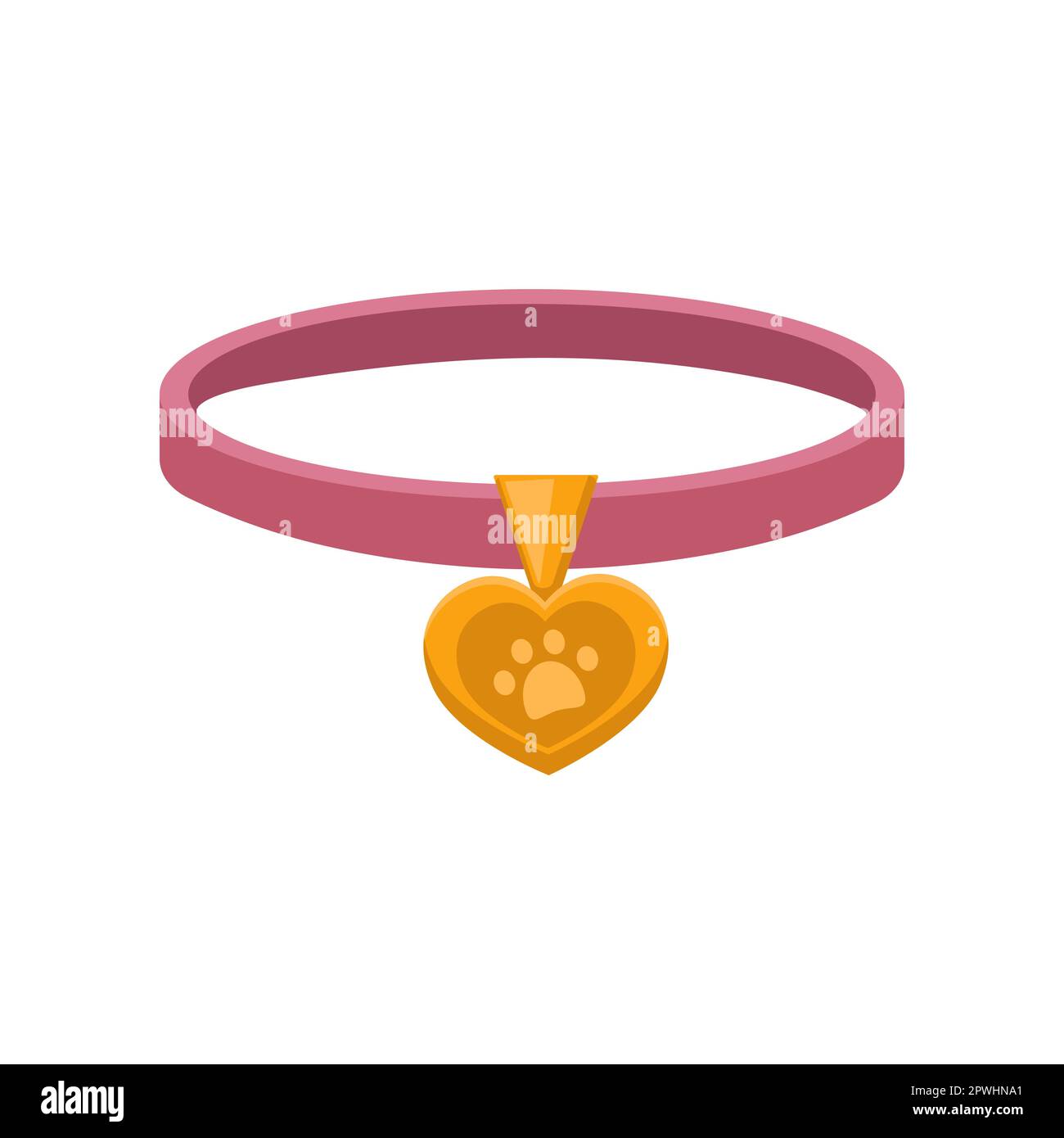 Pink collar for pets vector illustration Stock Vector Image & Art - Alamy