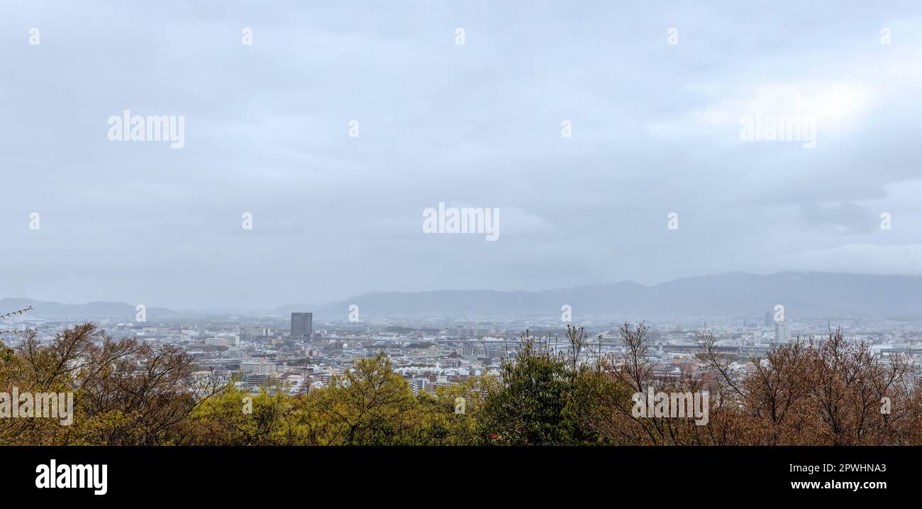 Aerial view of Kyoto, Japan, from Mount Inari-san Stock Photo - Alamy