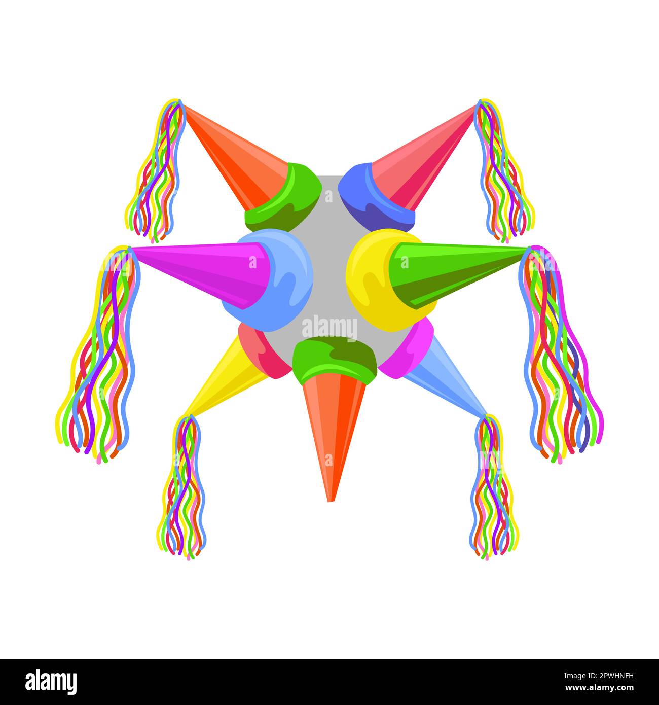 Pinata vector illustration. Mexican paper toy for birthday party or ...