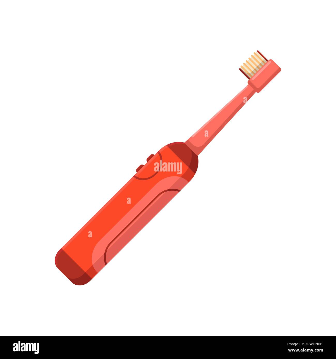 Red electric toothbrush vector illustration Stock Vector Image & Art ...