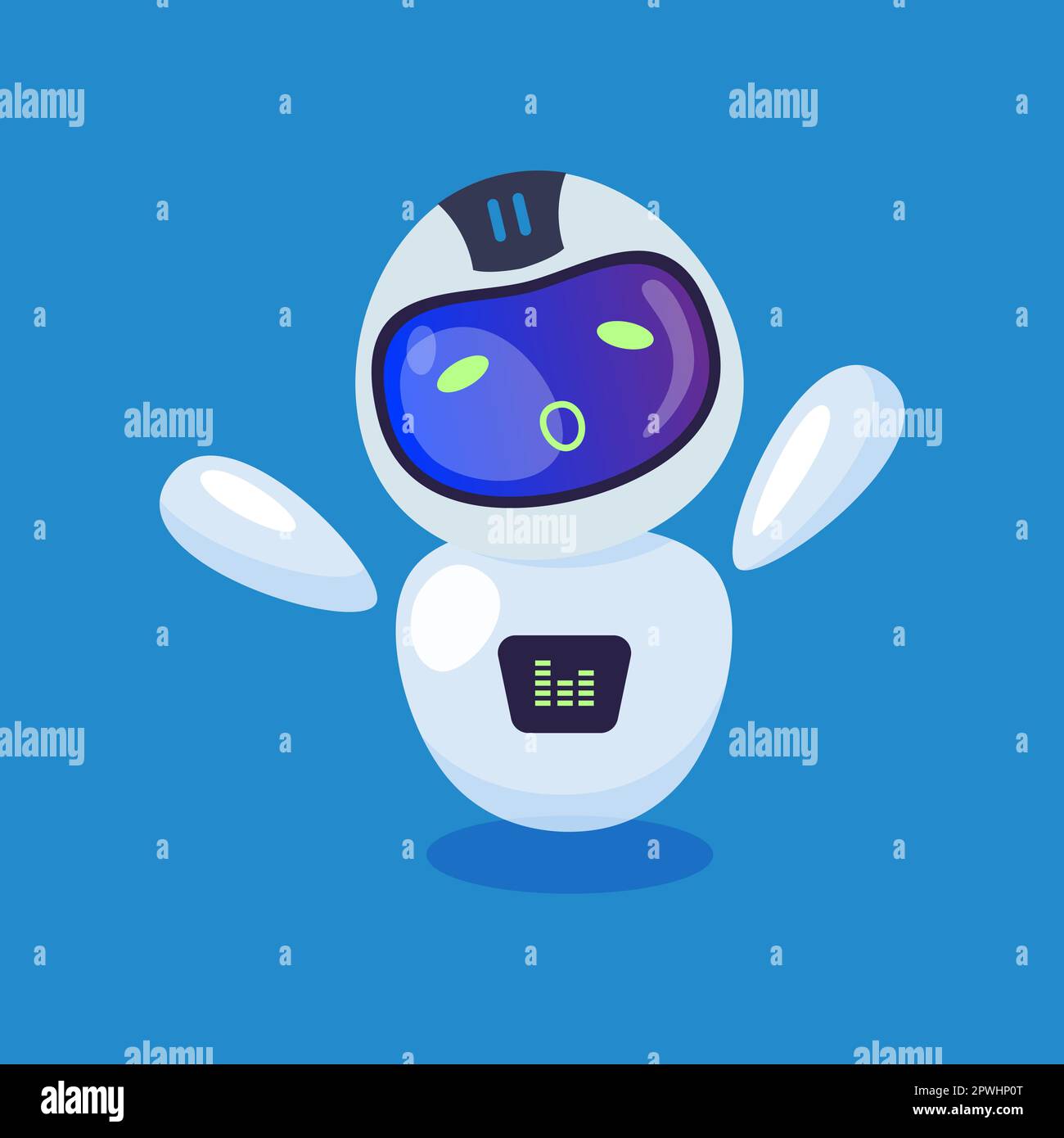 Cute chatbot or robot talking cartoon illustration Stock Vector Image ...