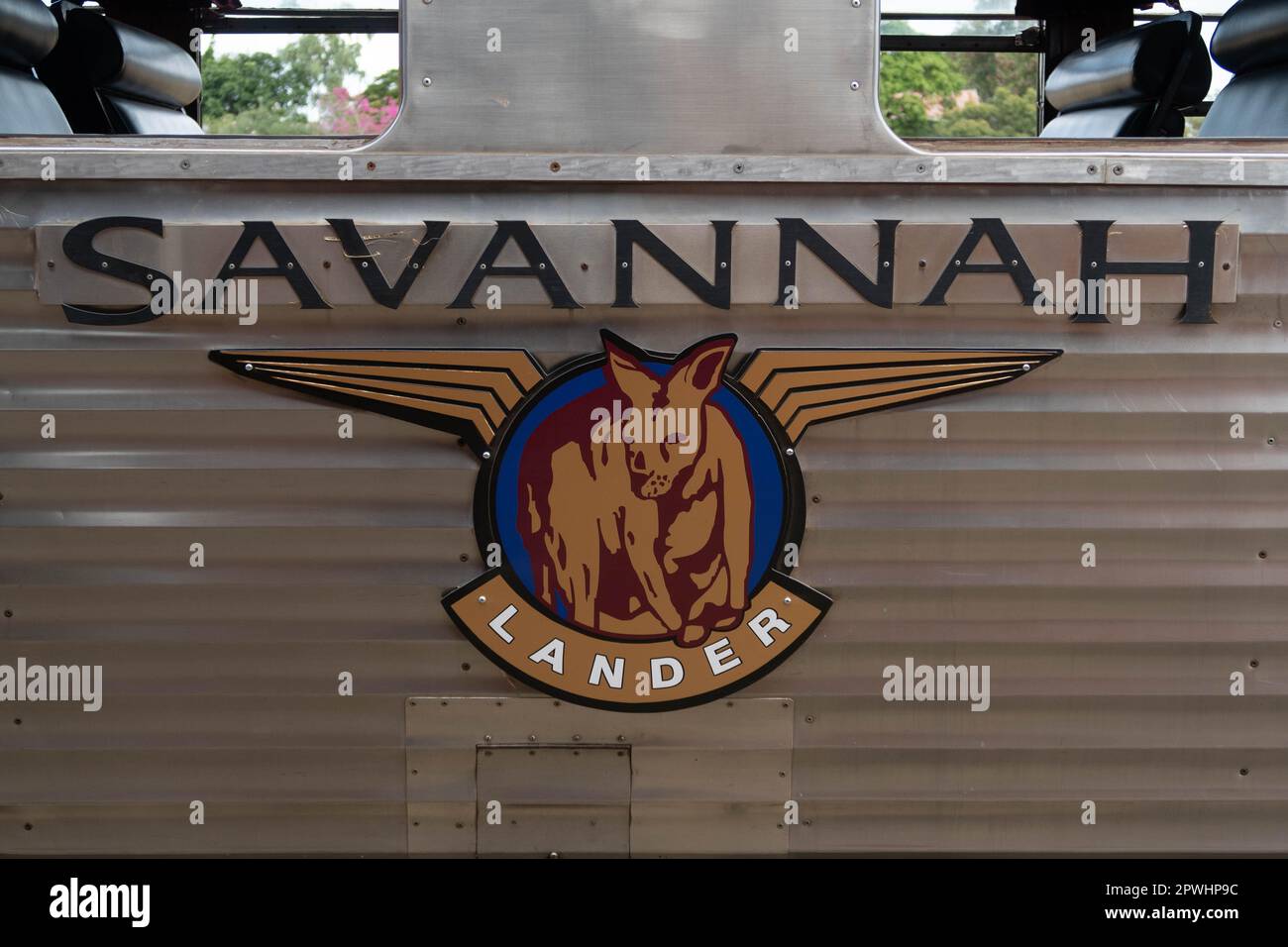 Savannah Lander Train stopped at Almaden Station, near Chillagoe ...