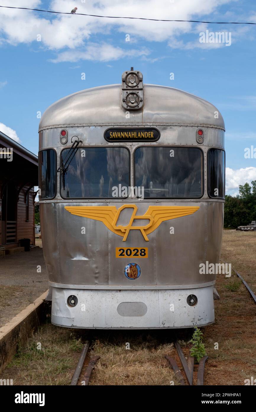Savannah Lander Train stopped at Almaden Station, near Chillagoe ...