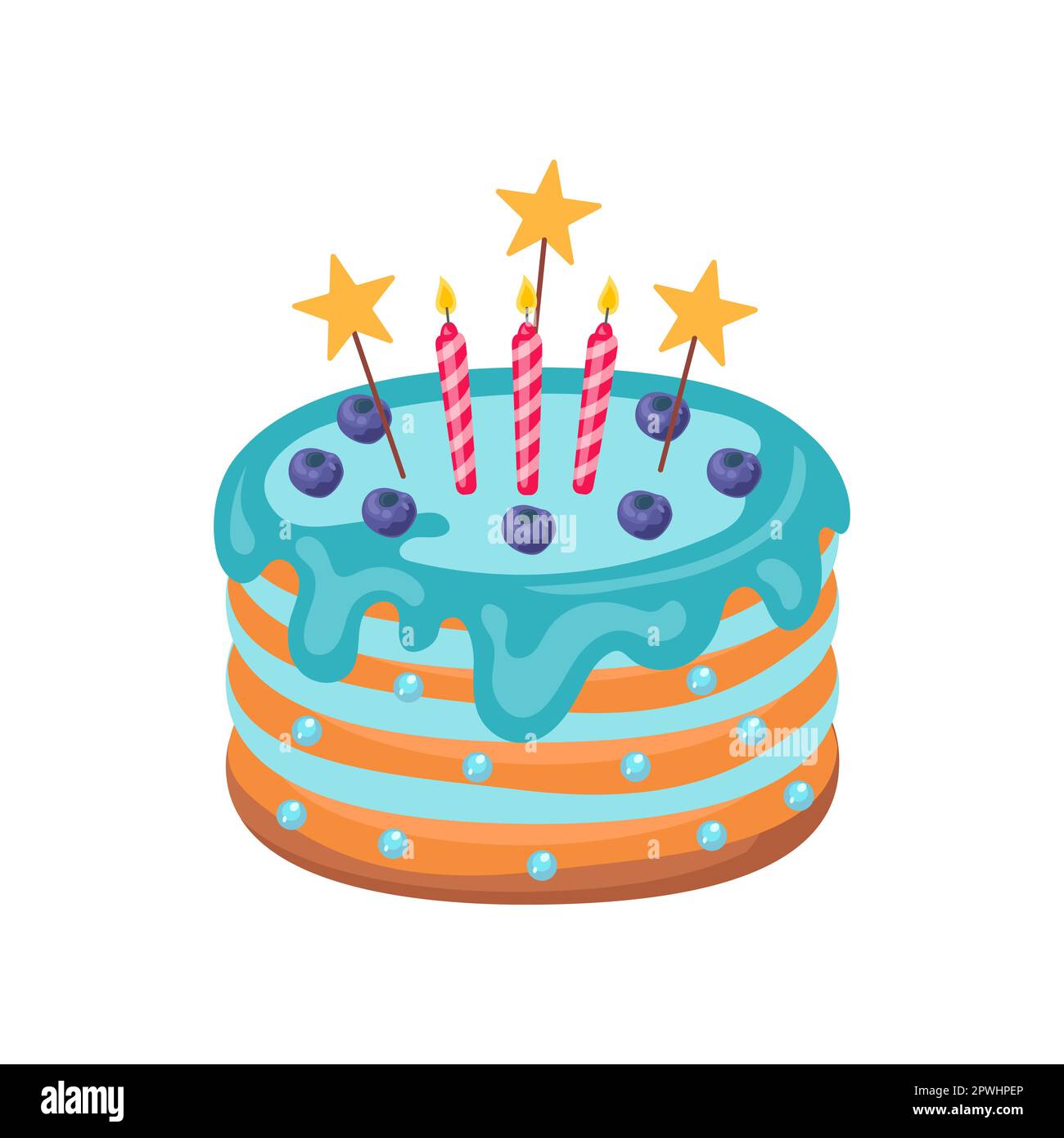 Celebration or party cake vector illustration Stock Vector Image & Art ...