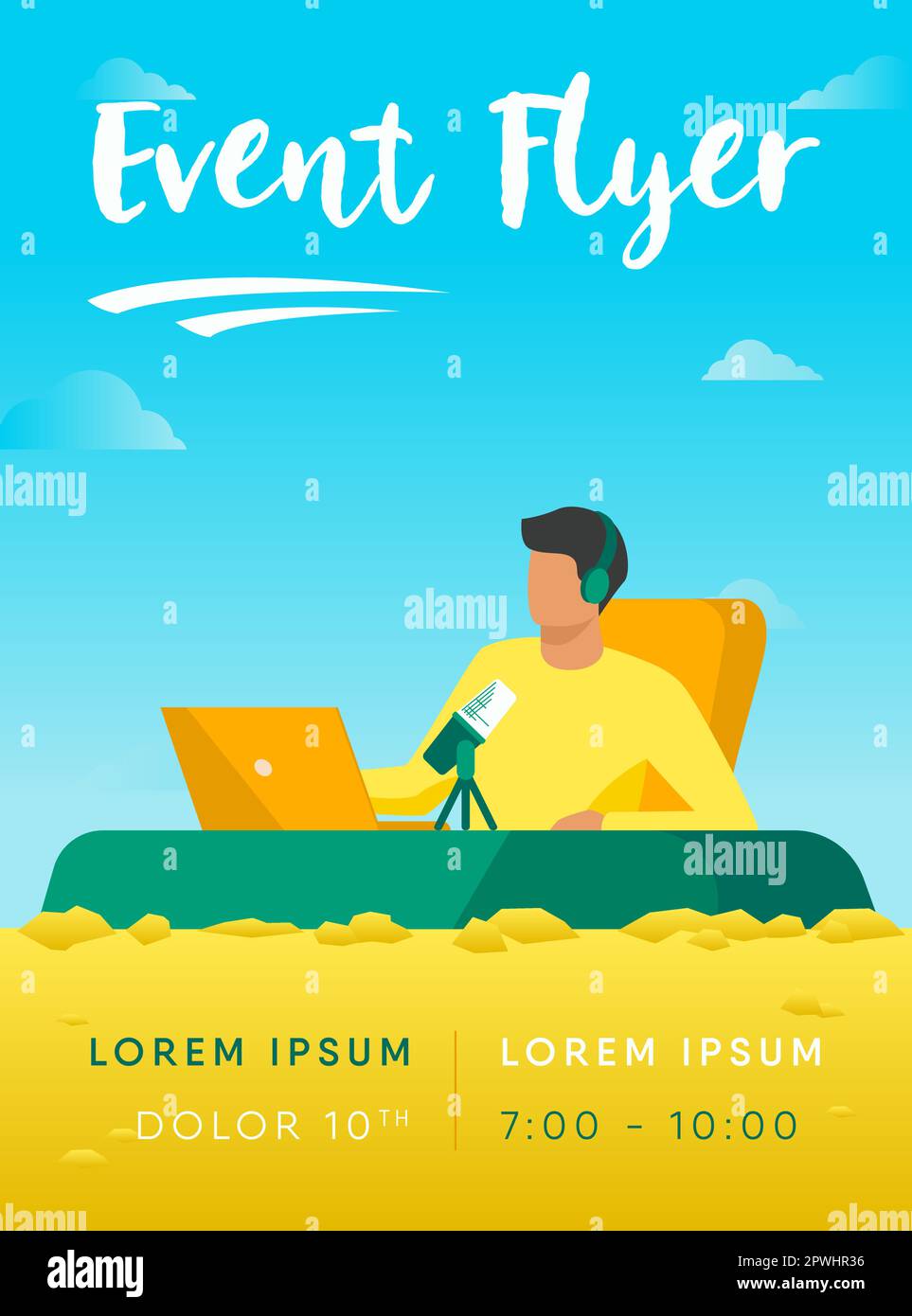 Female radio dj in Stock Vector Images - Alamy