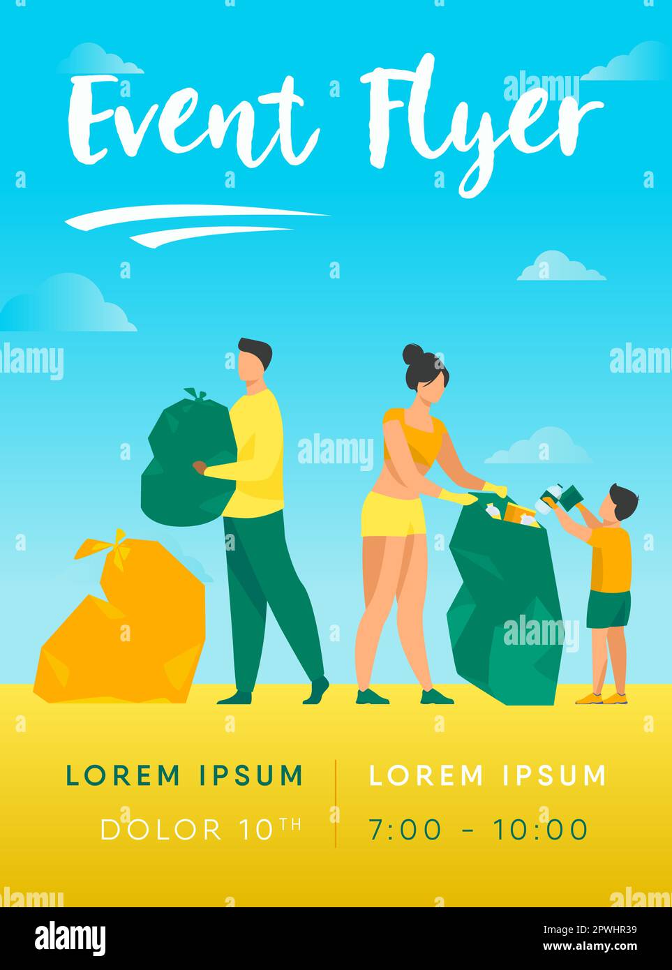 Eco volunteers cleaning sea Stock Vector Image & Art - Alamy