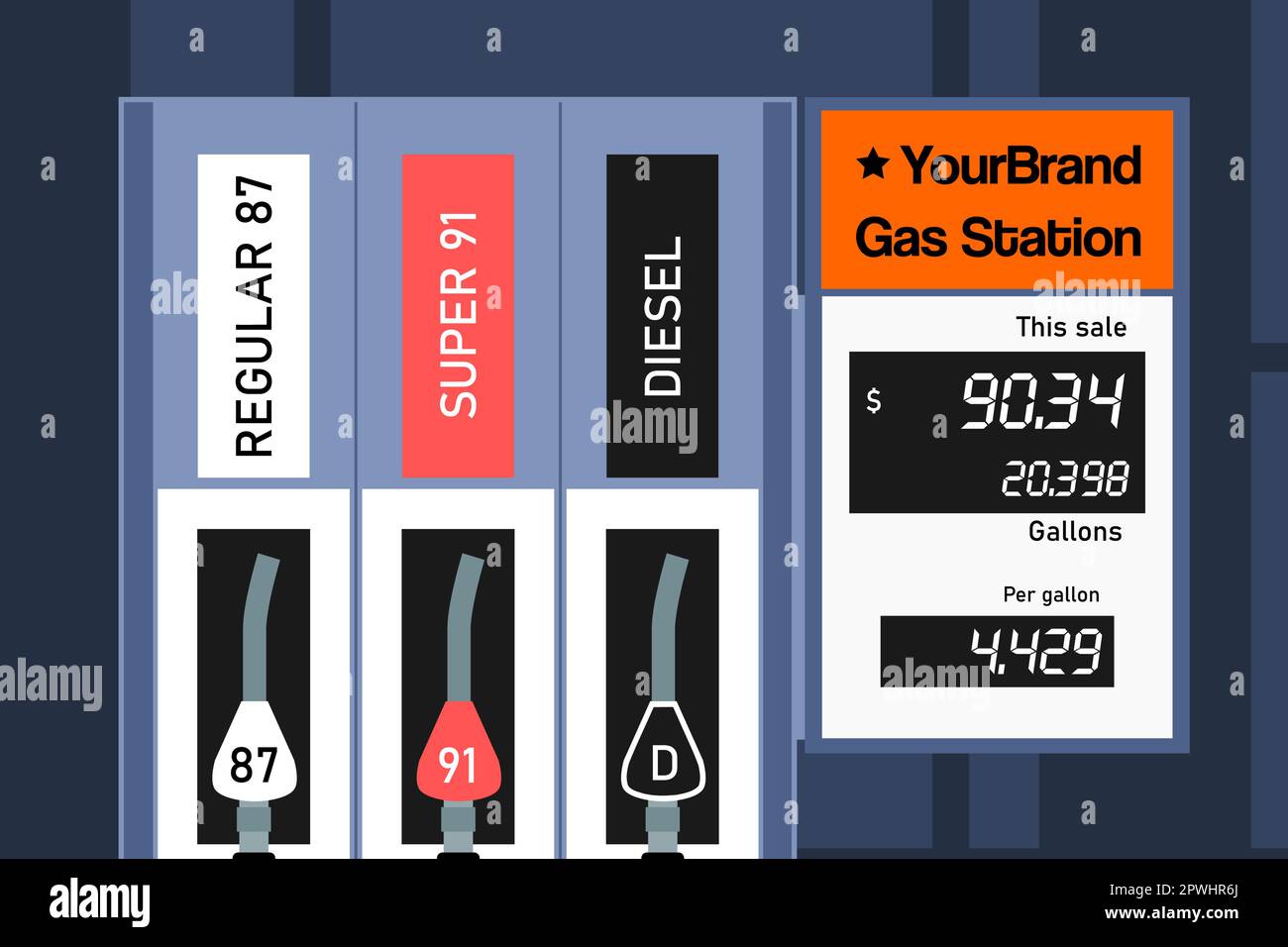Petrol prices usa Stock Vector Images - Alamy