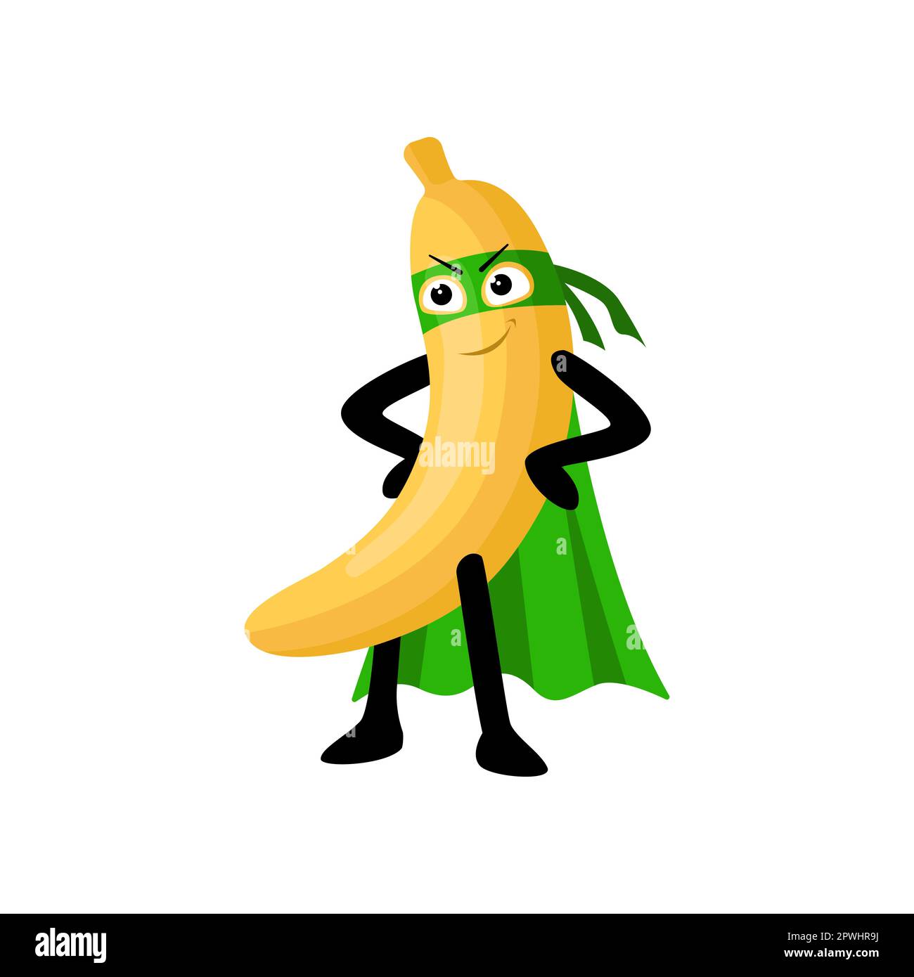 Cute superhero banana character cartoon illustration Stock Vector Image ...