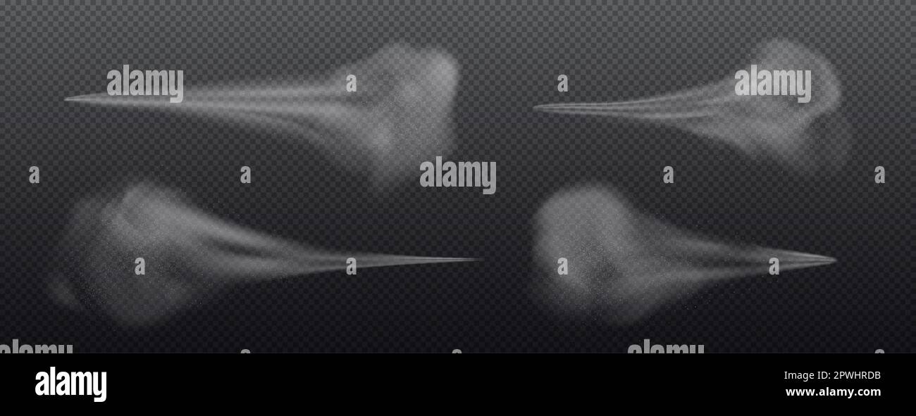 Dust spray vector air and smoke effect isolated on transparent ...