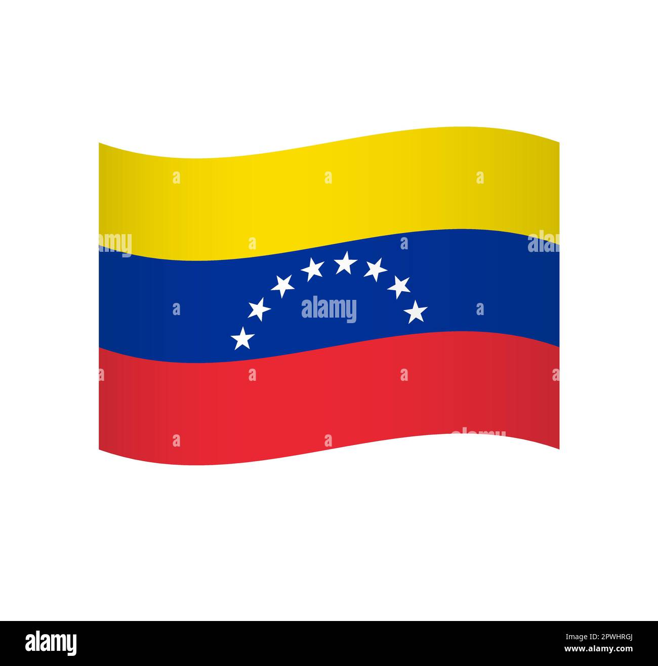 Venezuela flag - simple wavy vector icon with shading Stock Vector ...