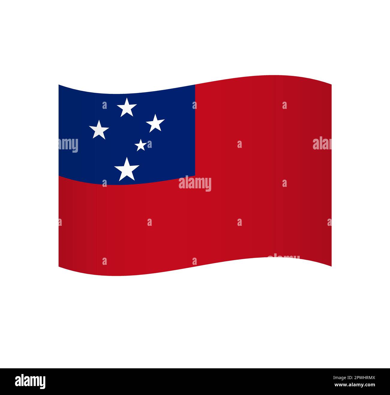Wavy samoan flag Stock Vector Images - Alamy