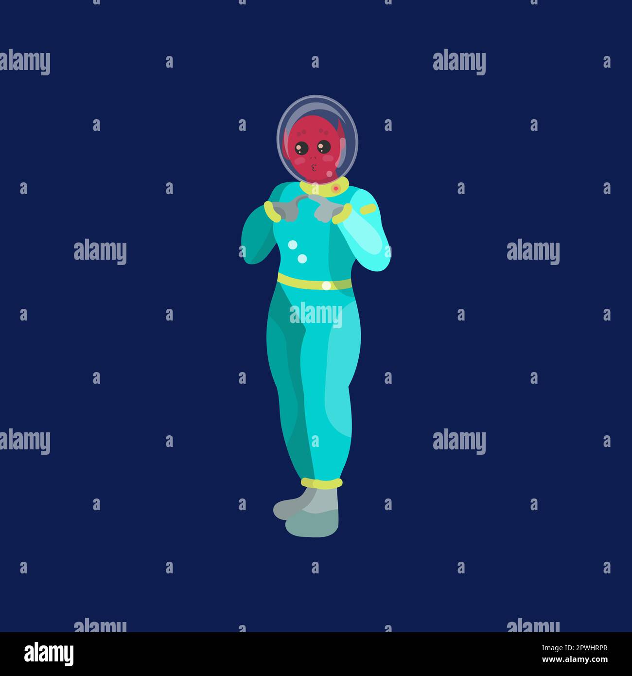 Animated Astronaut In Darkness