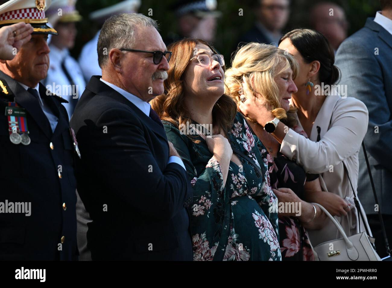 Madison Tougher (centre) the wife of Steven Tougher with Steven’s ...