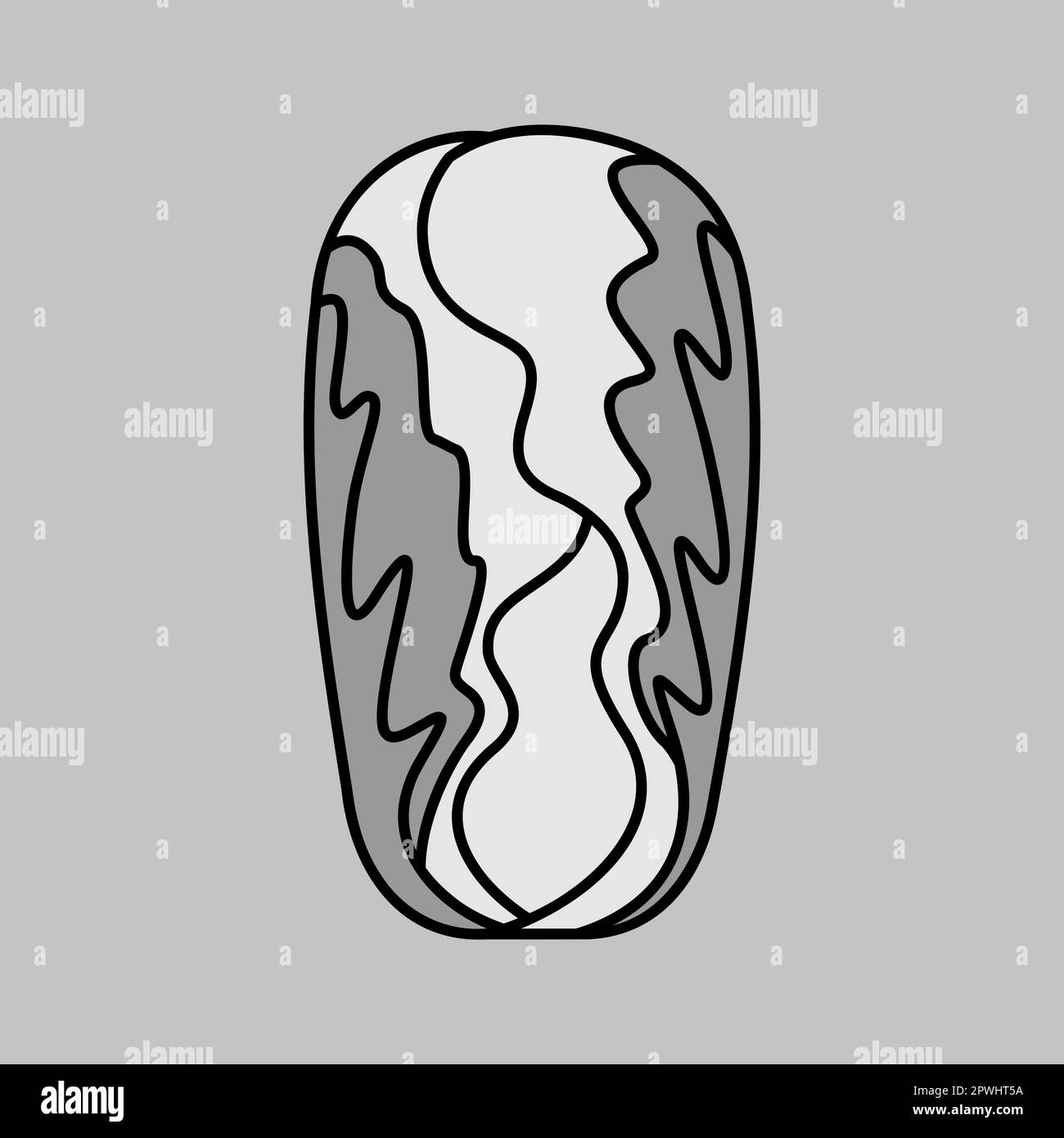 Chinese cabbage isolated vector grayscale icon. Vegetable sign. Graph ...