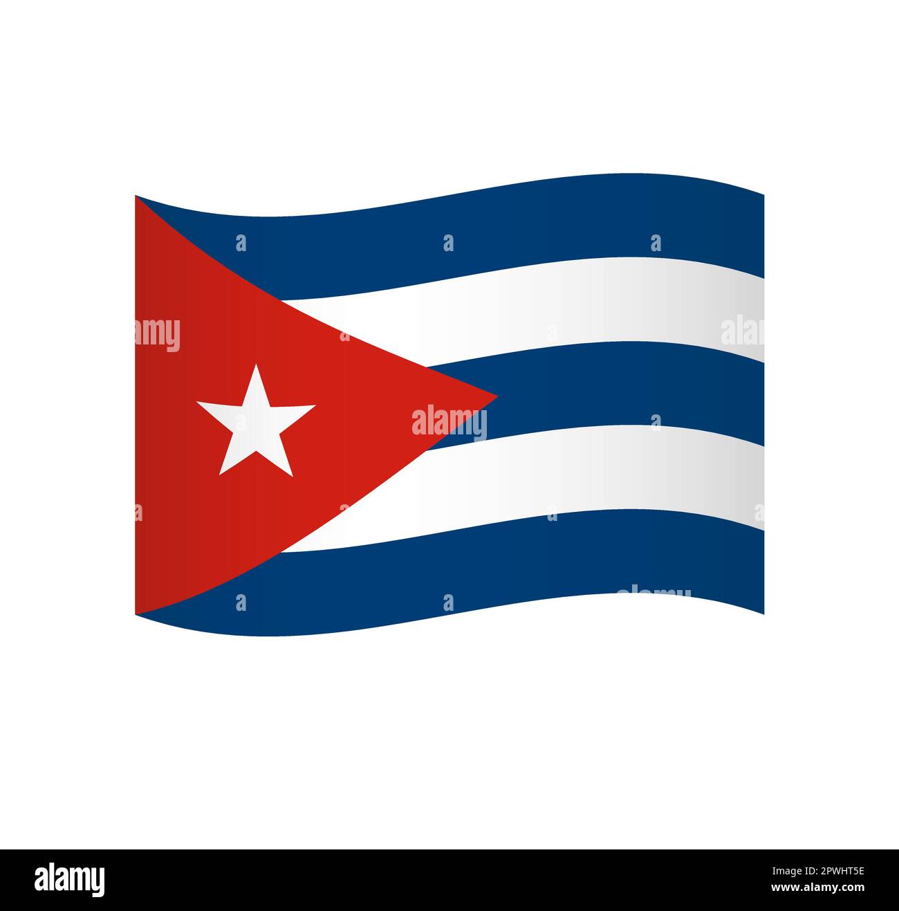 Wavy cuban flag Stock Vector Images - Alamy