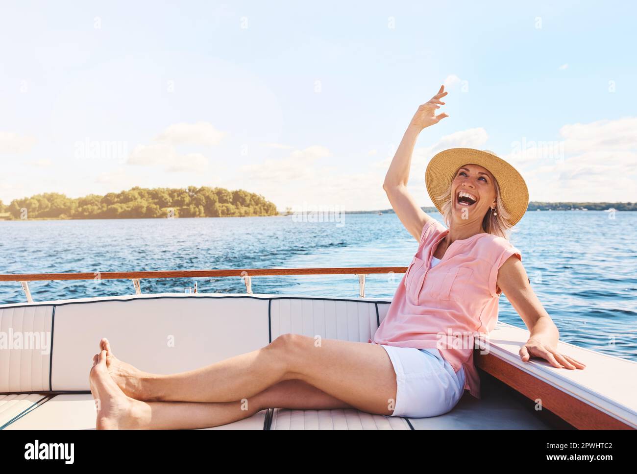 Mature woman boat hi-res stock photography and images - Alamy