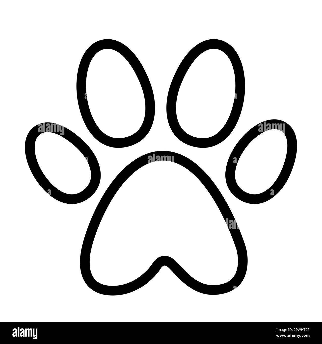 Line of paw prints Stock Vector Images - Alamy