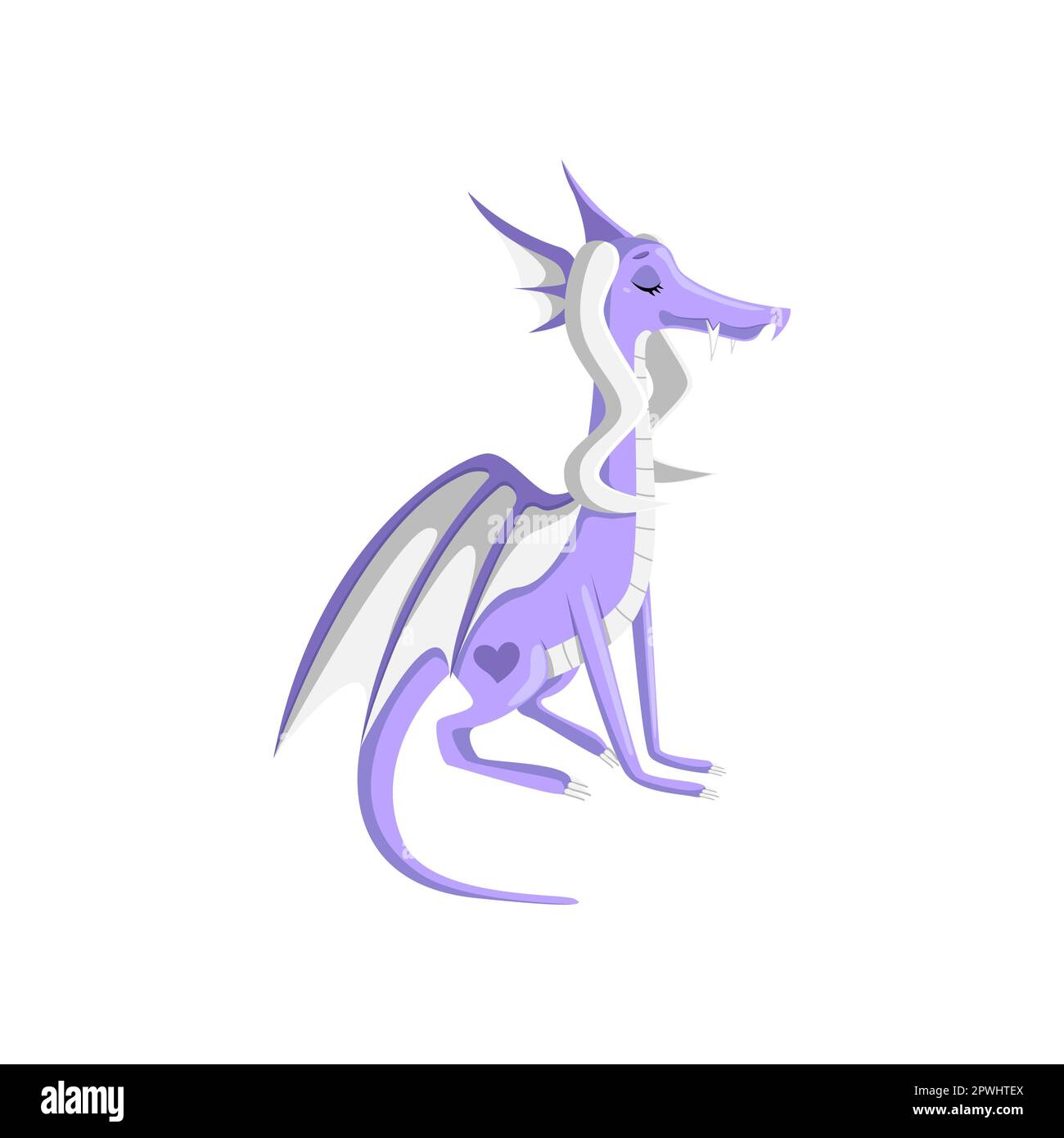 Purple fairytale monster or creature sitting Stock Vector Image & Art ...